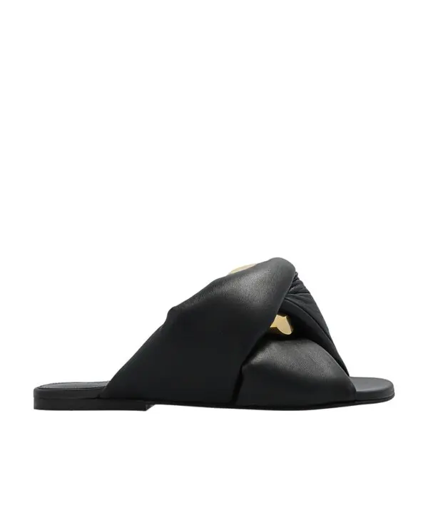J.W.ANDERSON Chain Detail Leather Slides