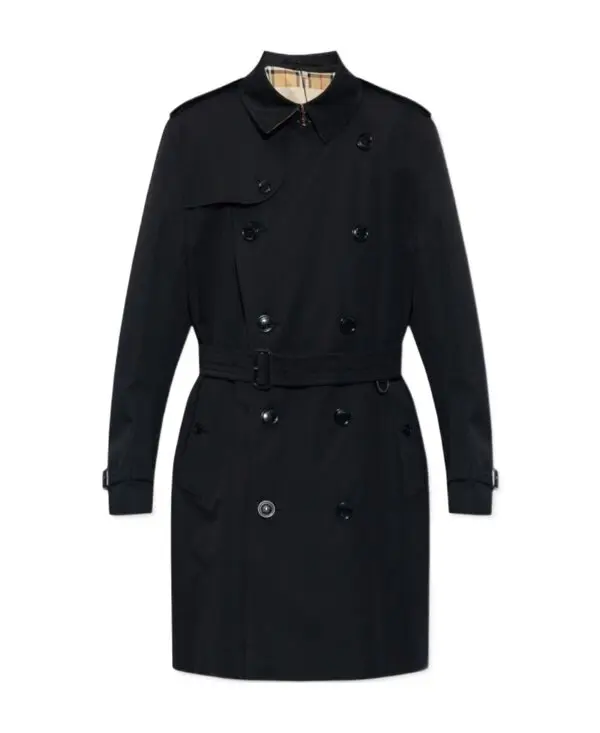 Burberry Double-breasted Belted Trench Coat - Black