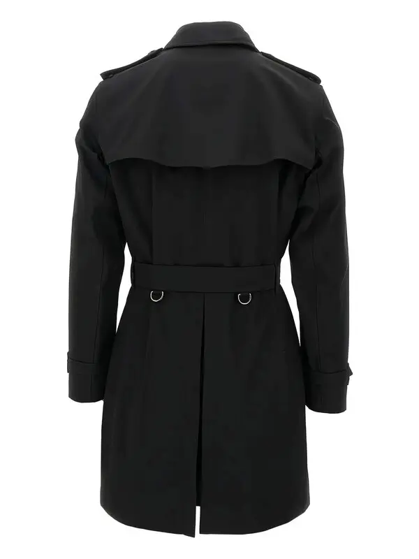 Burberry Double-breasted Belted Trench Coat - Black