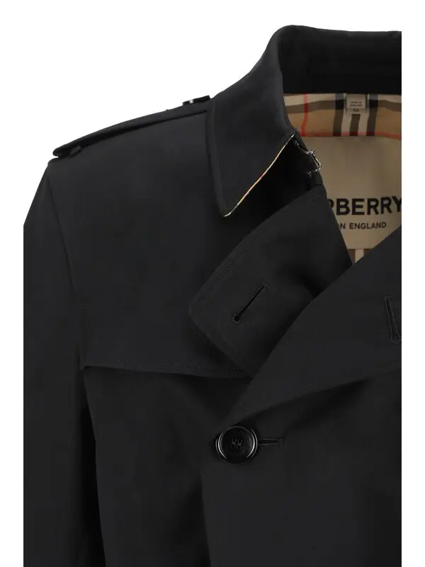 Burberry Double-breasted Belted Trench Coat - Black