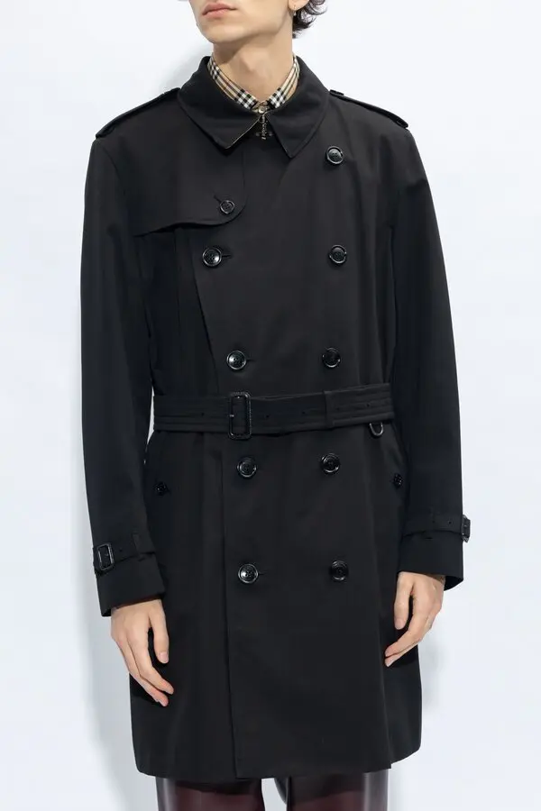 Burberry Double-breasted Belted Trench Coat - Black