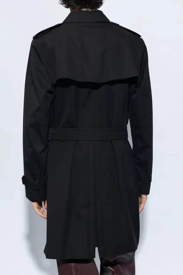 Burberry Double-breasted Belted Trench Coat - Black