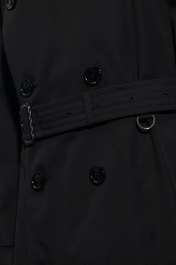 Burberry Double-breasted Belted Trench Coat - Black