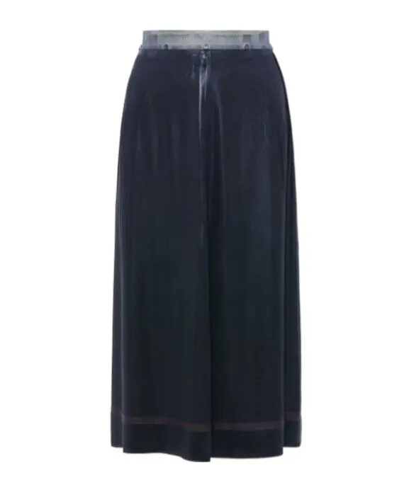 MAISON MARGIELA Midi Skirt With Metallic Belt - Black