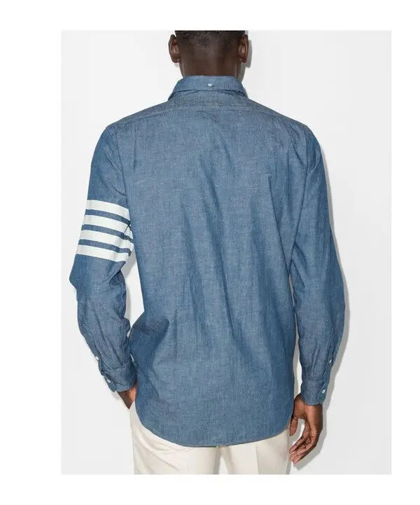 Thom Browne 4-bar Long Sleeved Shirt
