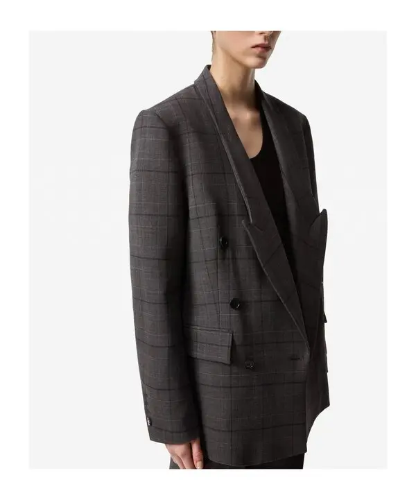 Coperni Double-breasted Tailored Jacket With Notch Lapel And Buckle Detail