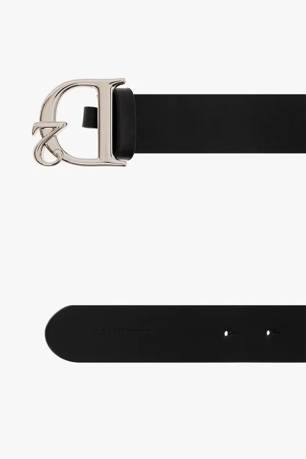 Dsquared2 Logo Plaque Buckled Leather Belt