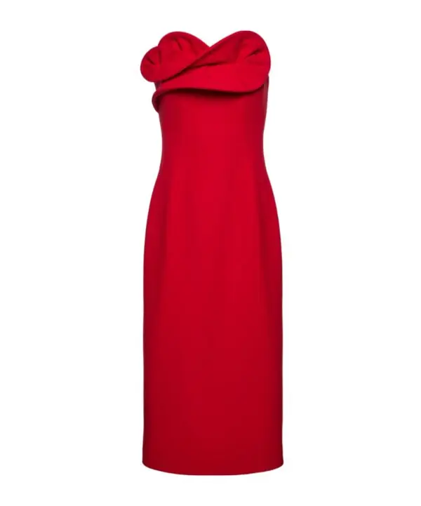 Magda Butrym Strapless Draped-neckline Dress