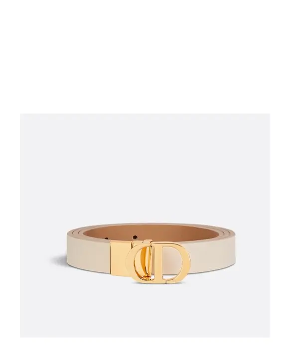 Dior 30 Montaigne Reversible Belt - Nude