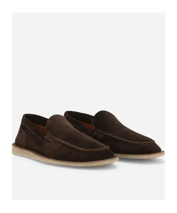 Dolce & Gabbana Dg Logo Plaque Loafers - Brown