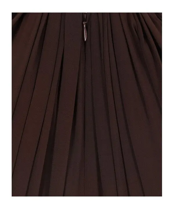Alaïa Halterneck Sleeveless Draped Midi Dress - No