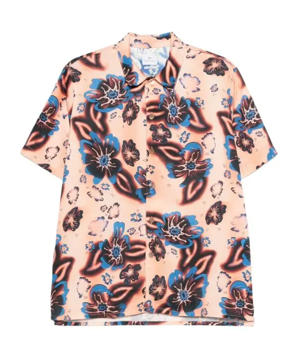 Paul Smith Floral Printed Short Sleeved Shirt