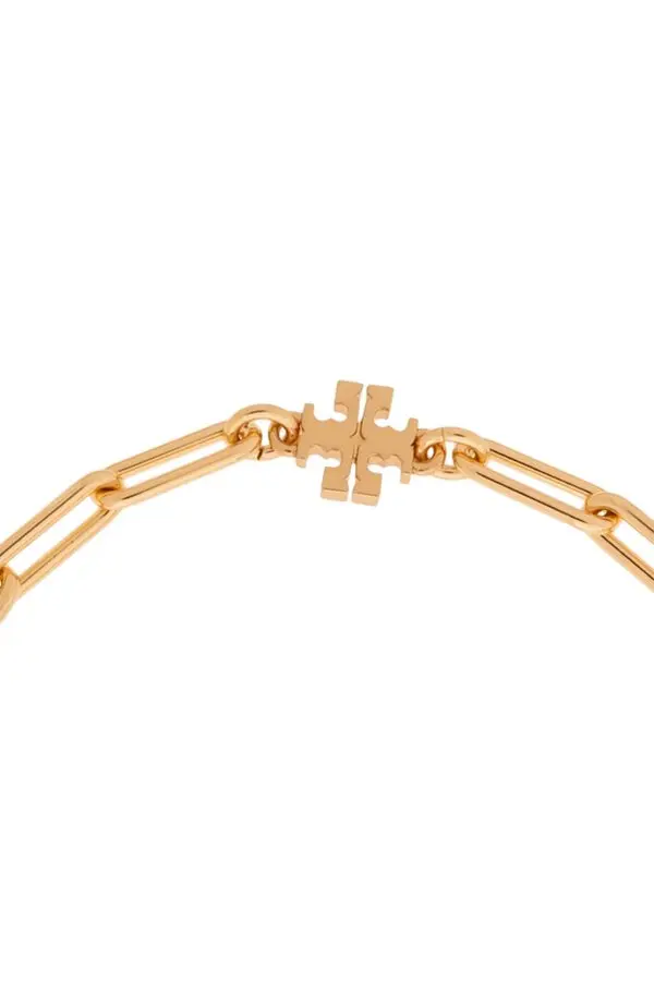 Tory Burch 18kt Gold-plated Logo Bracelet - Yellow