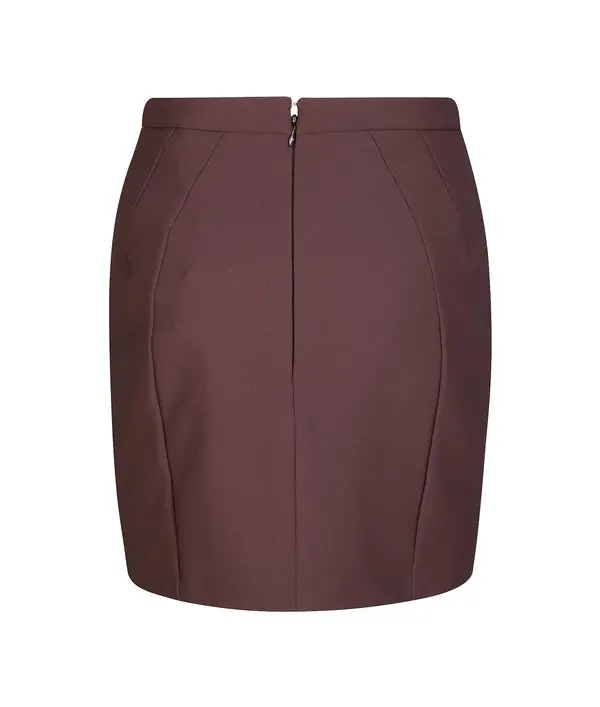 Elisabetta Franchi Chain Embellished Mini Skirt - Red