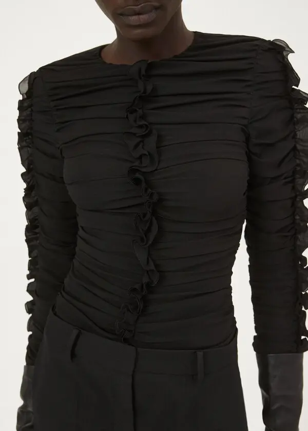 Magda Butrym Long Sleeve Ruched Top