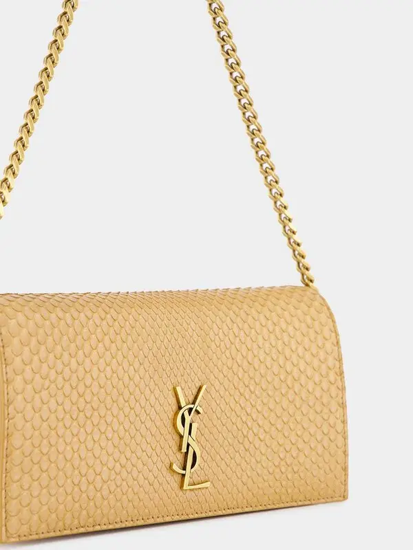 Saint Laurent Kate Shoulder Bag - Beige
