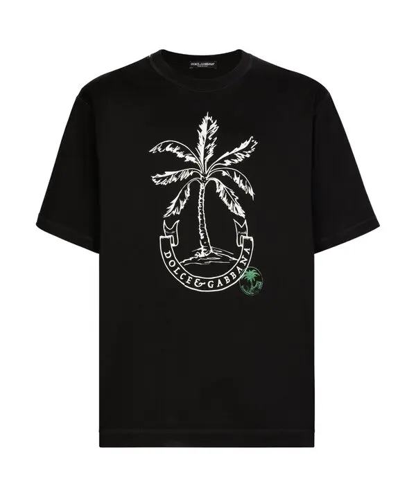 Dolce & Gabbana Dolce Gabbana Banano Printed Crewneck T-shirt
