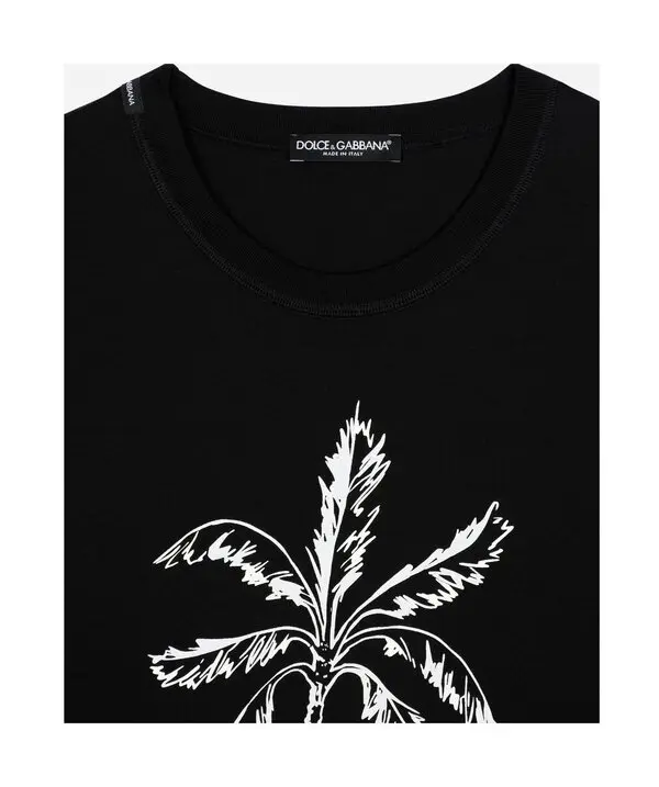 Dolce & Gabbana Dolce Gabbana Banano Printed Crewneck T-shirt