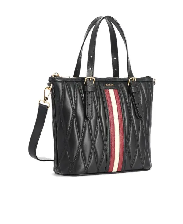 Bally Quilted Leather Shoulder Bag With Logo Detail