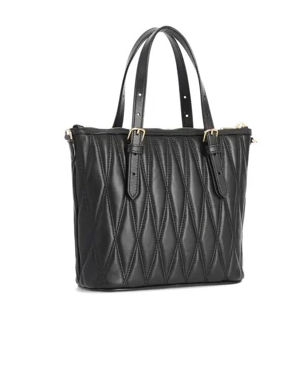 Bally Quilted Leather Shoulder Bag With Logo Detail