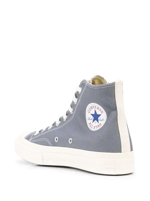 Play Comme Des Garcon Comme Des Garçons Play X Converse Big Heart High-top Sneakers - Gray
