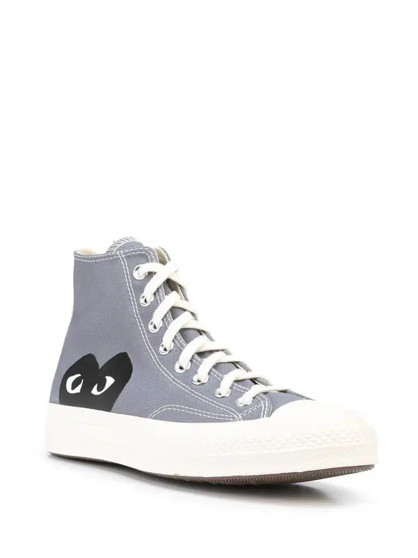 Play Comme Des Garcon Comme Des Garçons Play X Converse Big Heart High-top Sneakers - Gray