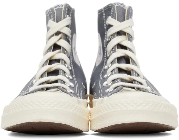 Play Comme Des Garcon Comme Des Garçons Play X Converse Big Heart High-top Sneakers - Gray