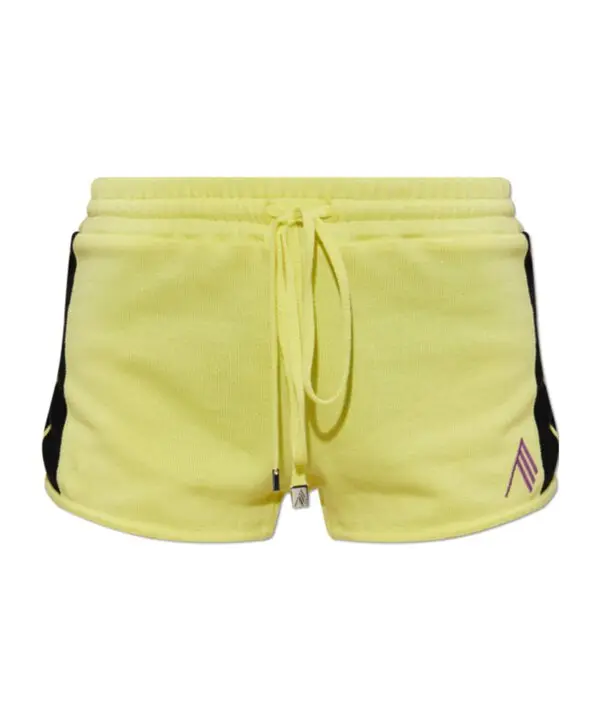 Attico Il Primo Bagno Logo Trim Shorts - Yellow