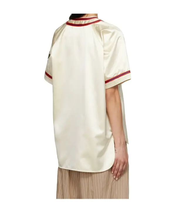 BODE Short Sleeve Embroidered Baseball Shirt