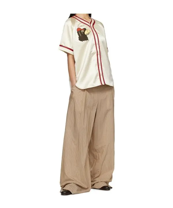 BODE Short Sleeve Embroidered Baseball Shirt