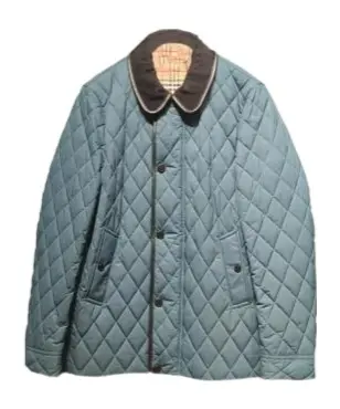 Burberry Quilted Long-sleeved Casual Jacket - Gray