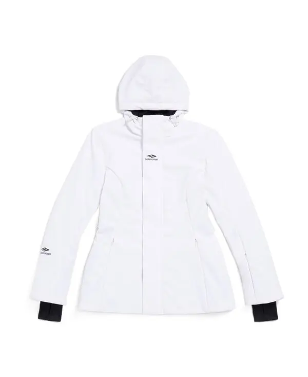 Balenciaga 3b Icon Ski Hourglass Parka - White