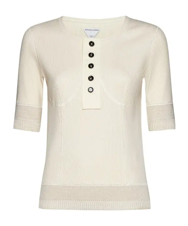 Bottega Veneta Slim Fit Ribbed Knit Top - No
