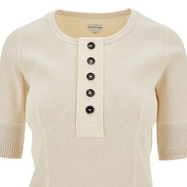 Bottega Veneta Slim Fit Ribbed Knit Top