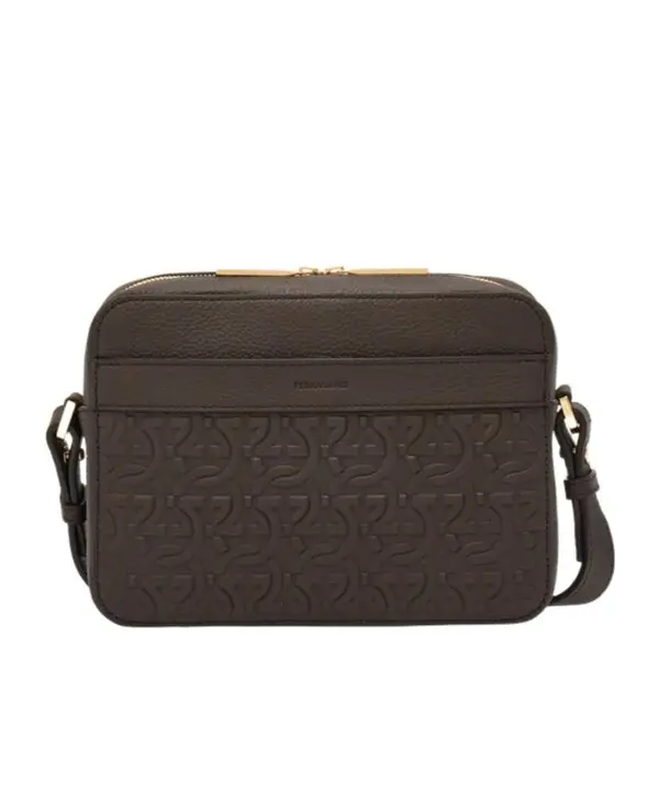 FERRAGAMO Adjustable Shoulder Strap Shoulder Bag - Black