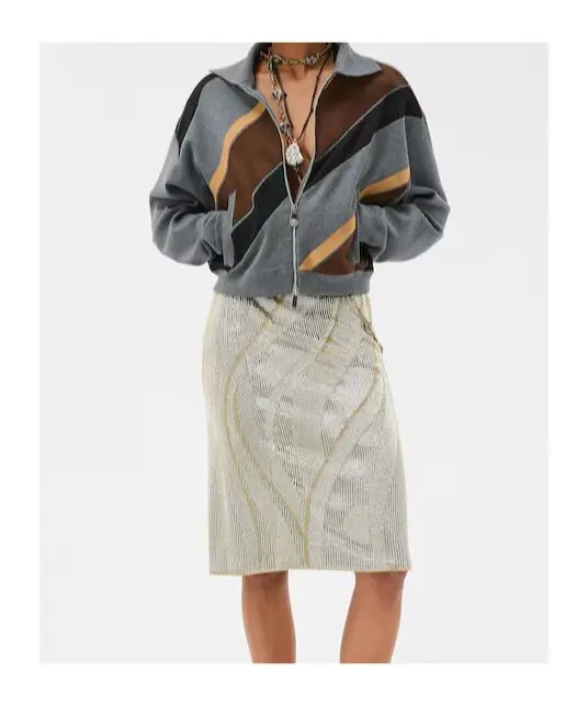 Versace Patchwork Zipped Sweatshirt