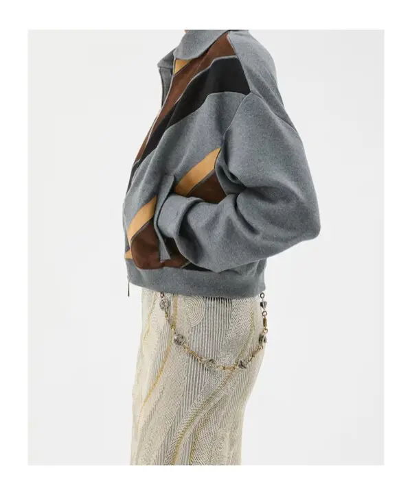 Versace Patchwork Zipped Sweatshirt