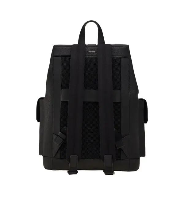 FERRAGAMO Gancini Buckle Double Pocket Backpack