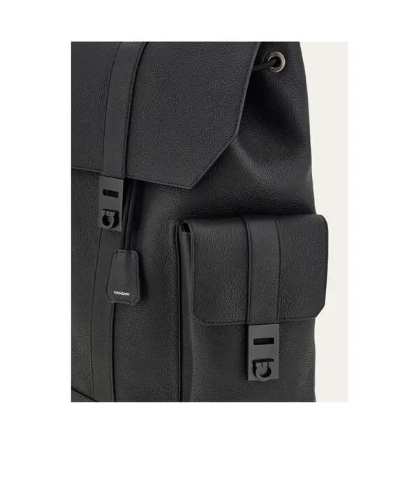 FERRAGAMO Gancini Buckle Double Pocket Backpack