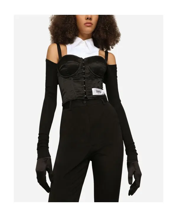 Dolce & Gabbana Corset Top With Logo Detail