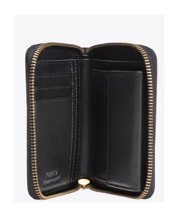 Pinko Logo Plaque Zip-around Wallet - Black