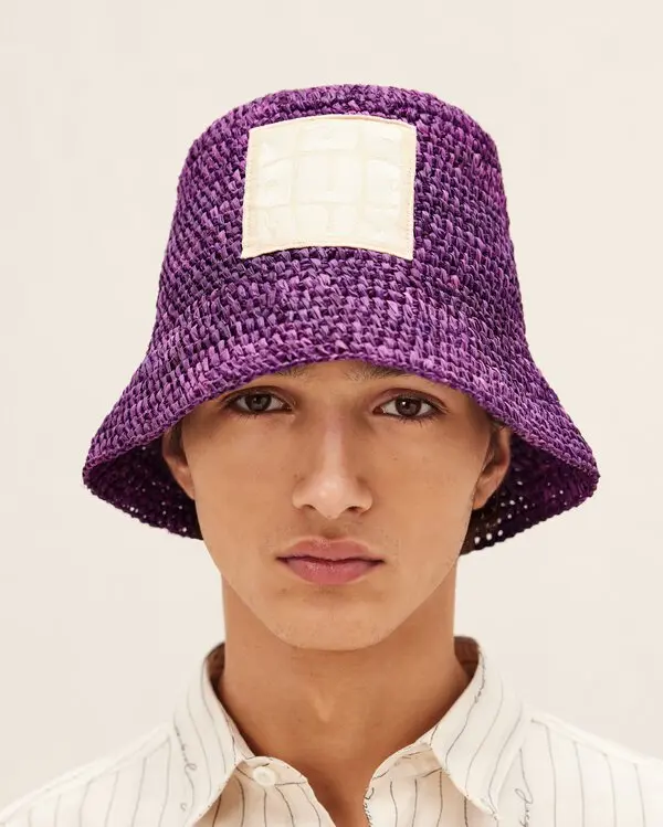 Jacquemus Le Bob Ficiu Bucket Hat - Purple