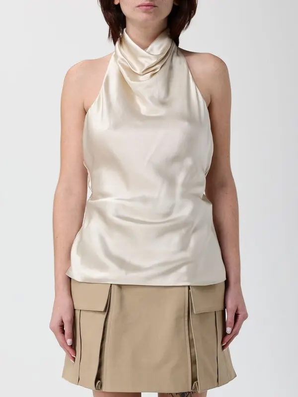 Balmain Halter Neck Sleeveless Top - White