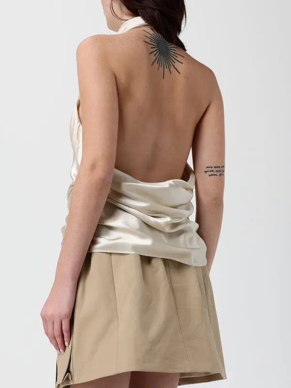 Balmain Halter Neck Sleeveless Top - White
