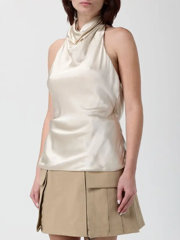 Balmain Halter Neck Sleeveless Top - White