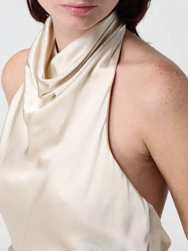 Balmain Halter Neck Sleeveless Top - White