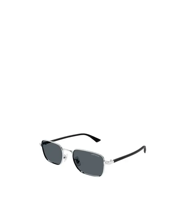 Montblanc Square Frame Sunglasses - Silver Black