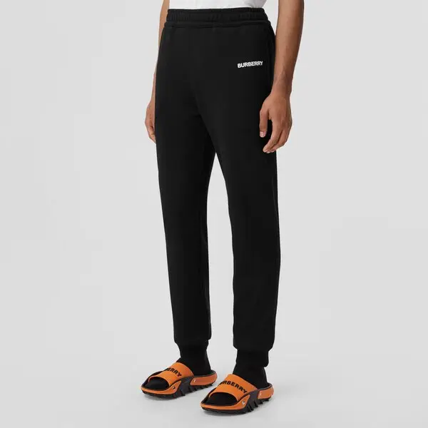 Burberry Logo Printed Track Pants - Black