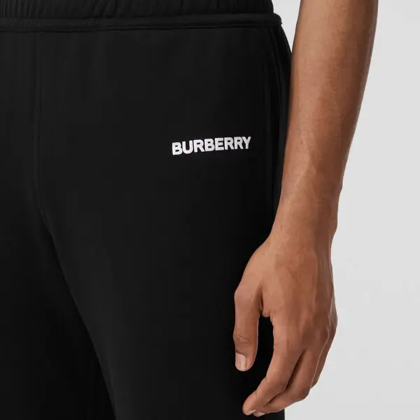 Burberry Logo Printed Track Pants - Black