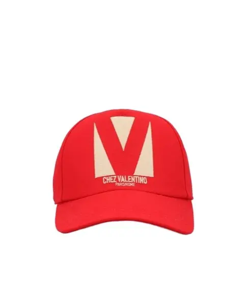 Valentino Garavani Logo Embroidered Baseball Cap - Red